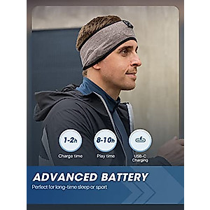 Fulext Sleep-Headphones-Bluetooth-Sleeping-Headband - Sleeping Headphones for Side Sleeper, Elastic Music Band Cozy ASMR Wireless Eye Mask Valentines Day Gifts for Her Him Wife Husband Women Men