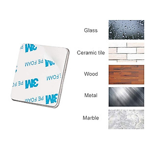 AKOAK Multi-Purpose Razor Holder,Pack of 4 Stainless Steel Self Adhesive Wall Sticky Hooks for Power Plugs Keys Kitchen Utensils Towel Robe