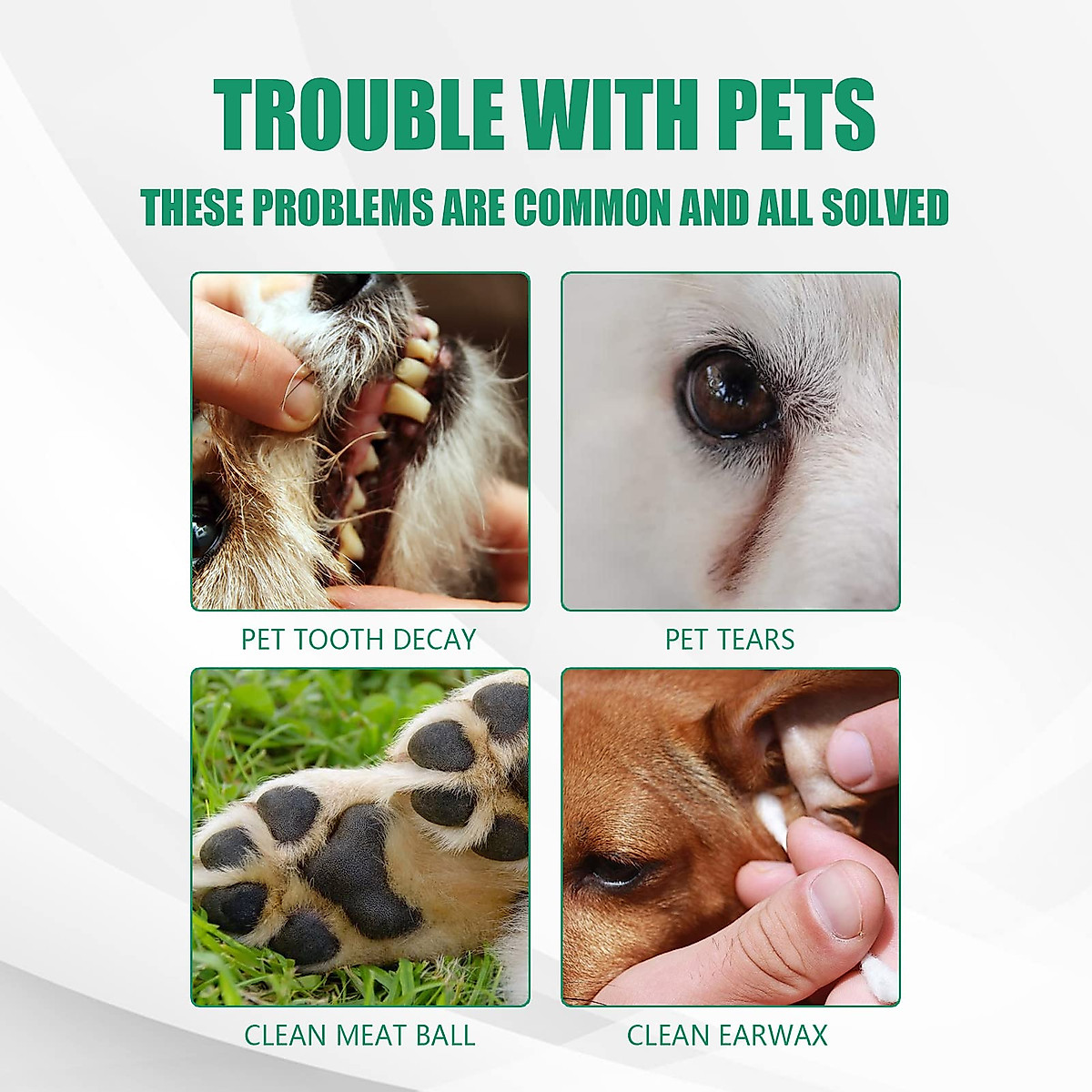 HEEPDD 20Pcs Dog Dental Wipes, Dog Teeth Cleaning Finger Wipes for Dogs Cats, Freshen Breath, Reduce Plaque Tartar, No Brushing