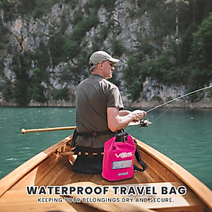 VOS Waterproof Premium Dry Bag - 5L | All-purpose Bag Lightweight Dry Storage Bag Backpack for Travel, Swimming, Boating, Kayaking, Camping, Beach (Pink)