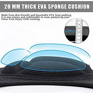 Monbessi Knee Pads Gardening, Unisex-Adult Work Knee Pads Suitable for Garden, House Cleaning, Construction Work, Flooring Kneepads with Thick EVA Foam Padding