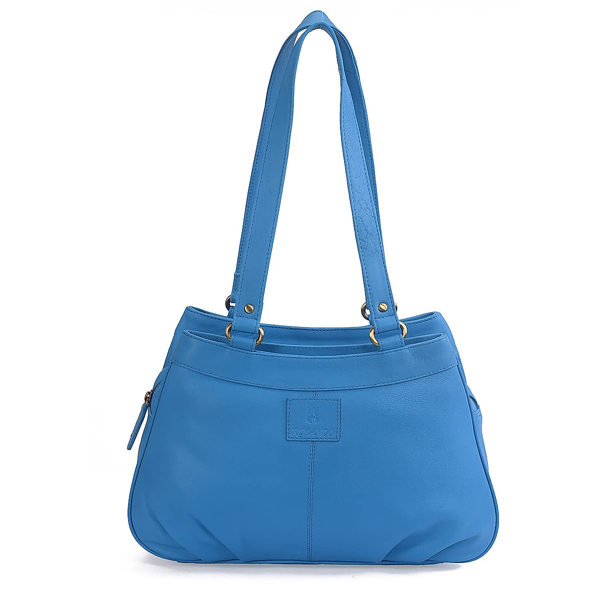 ROLANDO Dalia Women's Top-Handle Leather Handbag (Turquoise)