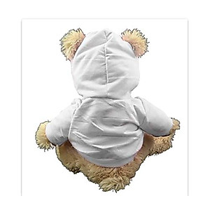 White Hoodie Tee Teddy Bear Clothes Fits Most 14"-18" Build-a-Bear and Make Your Own Stuffed Animals