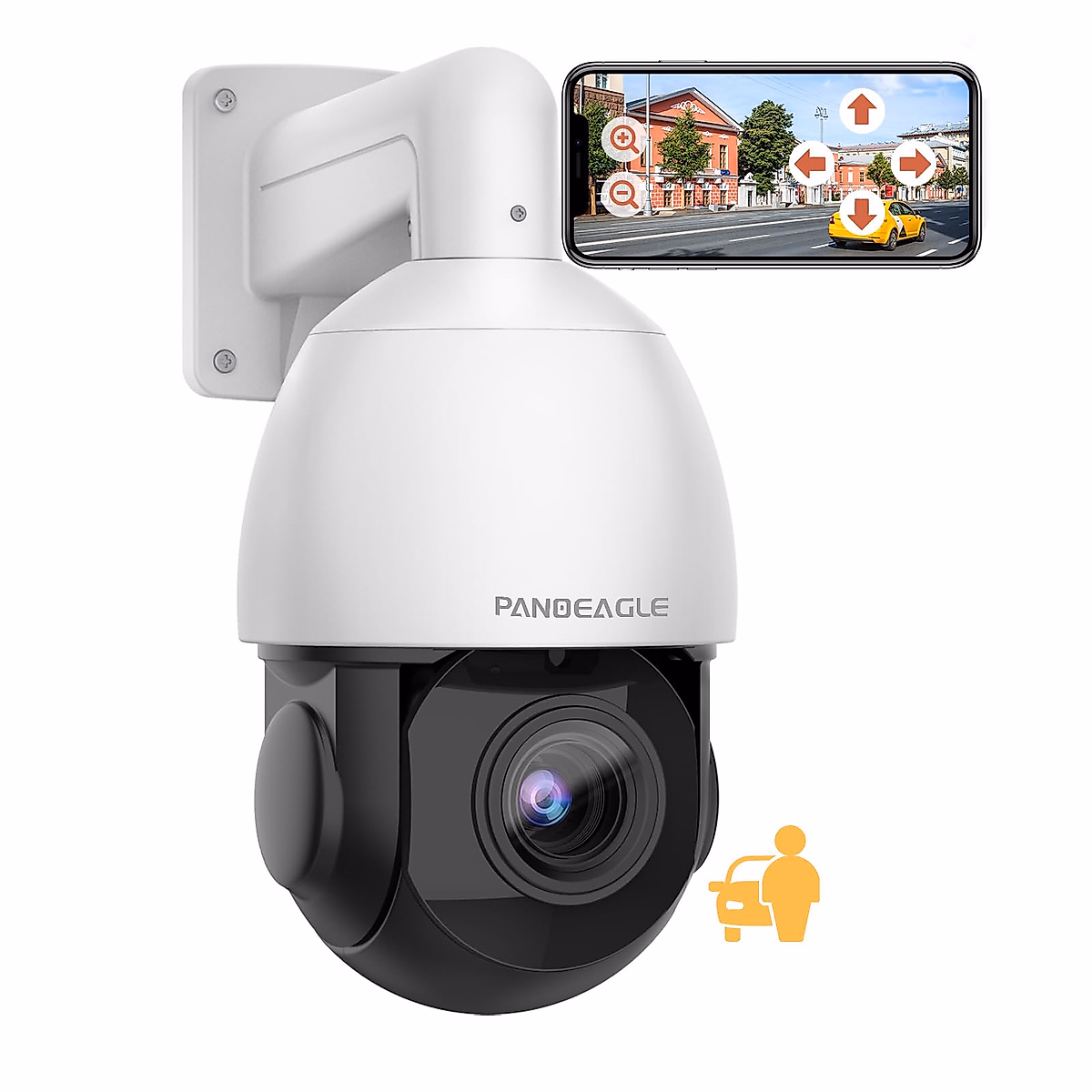 5MP Auto Tracking PTZ Camera - 18x Optical Zoom 4.7-84.6mm Lens, 2-Way Talk & Siren, Human/Vehicle Detection, 165ft IR Night Vision, Auto Cruise, Compatible for Hikvision PTZ Camera Outdoor