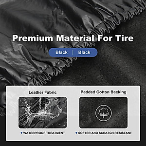 Explore Land 30-33 inch Spare Tire Cover Fit Trailer, RV, SUV, Truck, Tough Tire Wheel Soft Cover, Black