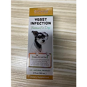 Dog Yeast Infection Treatment, 4 Fl Oz Natural Yeast Infection Treatment for Dogs Supports Dog Skin Itch Relief, Dog Ear Infection & Allergy Relief, Pet Supplies Dog Ear Care, Bacon Flavor - 2 x 60ml