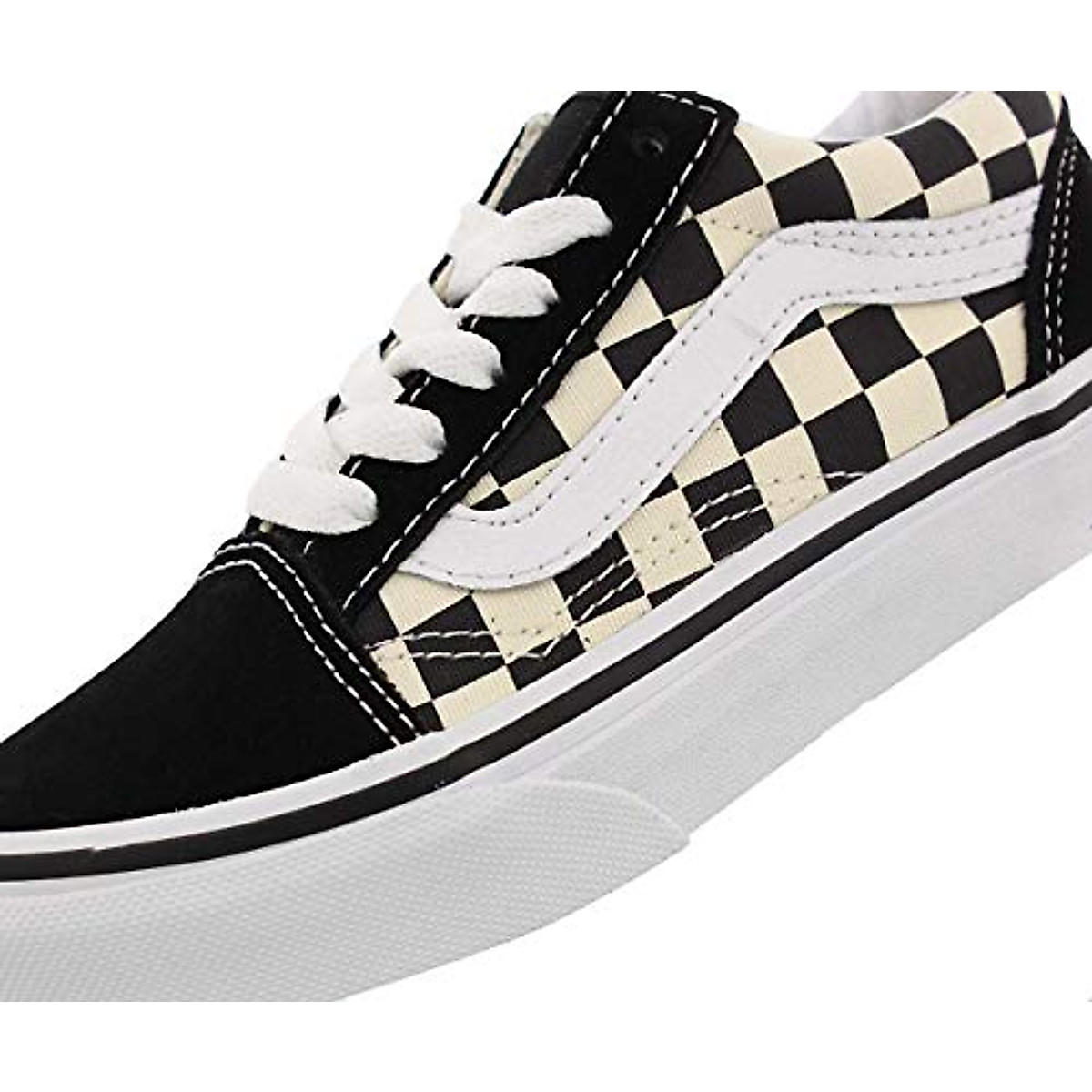 Vans Kids K Old Skool Primary Check Black White, 3 Little Kid
