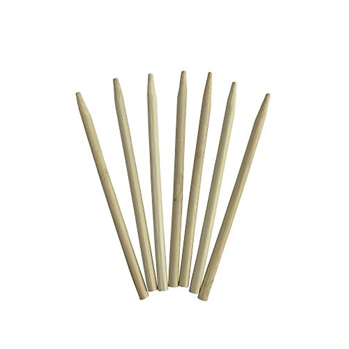 KingSeal Natural Bamboo Wood Candy Apple Skewers, Sticks, 5.5 Inch x 6.5mm diameter, Blunt Point for Safety, Retail Pack - 2 Packs of 50 (100 Count)