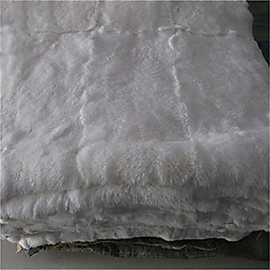 Real White Genuine Rabbit Fur Plate Rug Throw Blanket Rugs and Carpets for Living Room White 22X43in