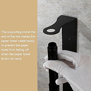 Under Cabinet Paper Towel Holder with Telescopic Rod, Mounts Easily with Adhesive or Screws, Fits Standard Rolls