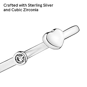 Pandora Jewelry Polished Heart Cubic Zirconia Ring in Sterling Silver, Size 4.5