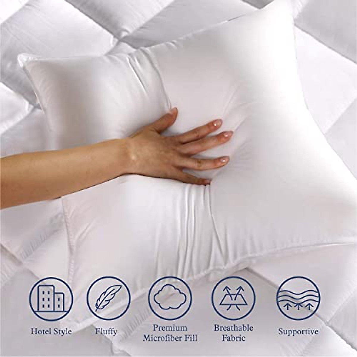 Seward Park Throw Pillow Inserts 20 x 20 in Set of 2 for Couch and Sofa, Soft Fluffy Square Form Down Alternative Cushion Decorative Pillow Inserts