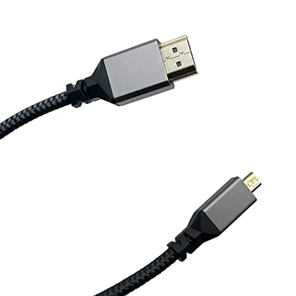 Seadream 4K Micro HDMI to HDMI Cable 1FT 2Pack High-Speed Full HDMI to Micro HDMI Braided Cord Support 3D 4K/60Hz 1080p