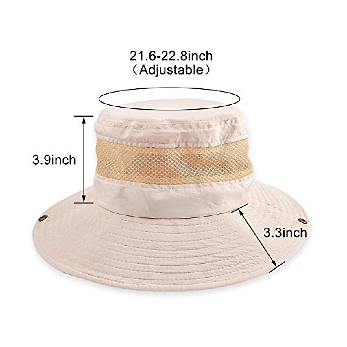 Konikit Sun Hat for Women Men Packable UV Protection Hat Wide Brim, UPF 50+ Outdoor Hat for Hiking Fishing Camping Gardening