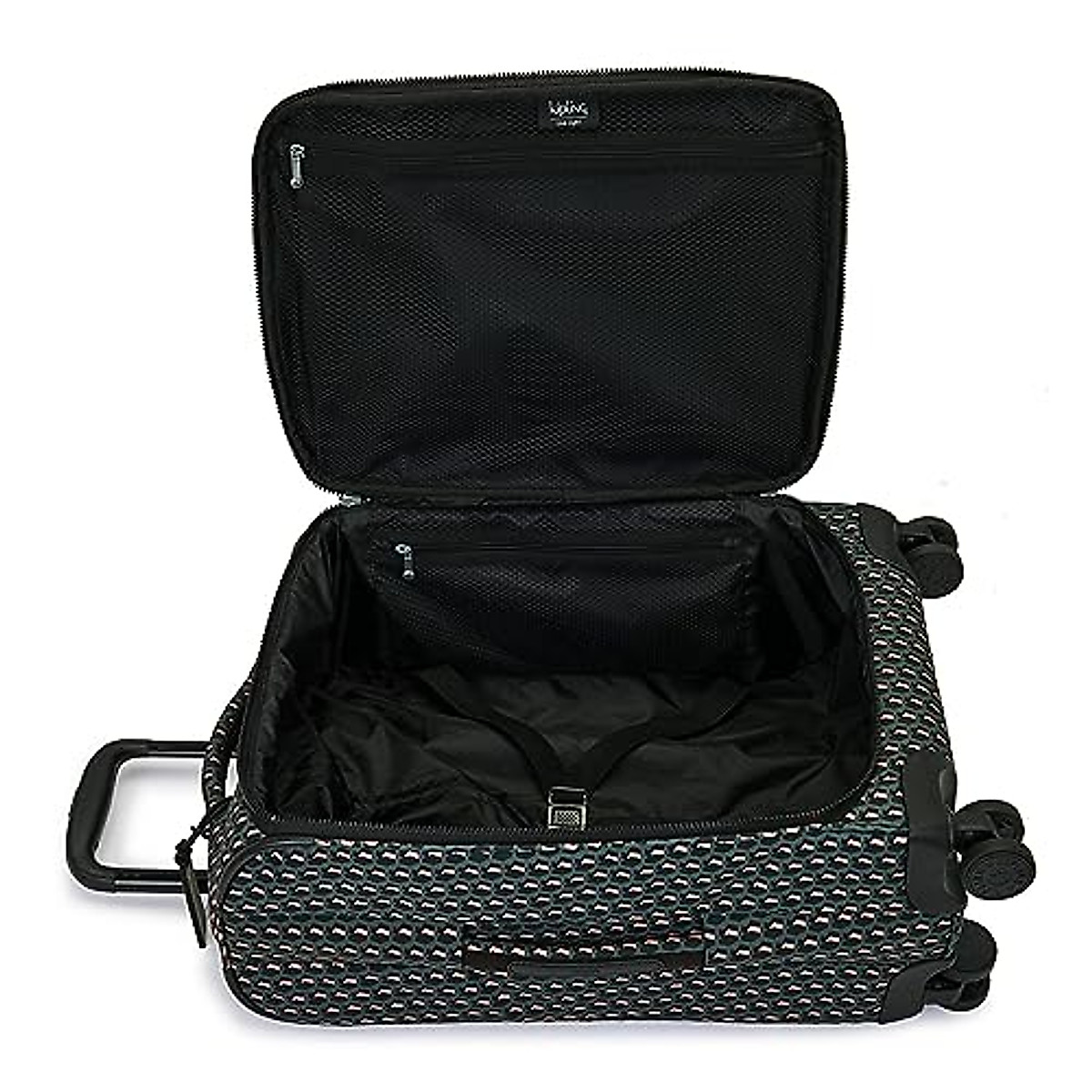 Kipling New Youri Spin Printed Small 4 Wheeled Rolling Luggage 3D K Pink