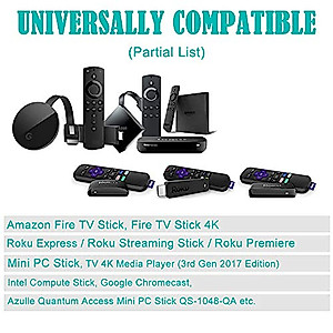2PCS USB Power Cord Compatible with Fire TV Stick,Roku Streaming Stick 3500 3600 3800,Express Plus 3700 3710XB 3900R 3910XB 3920R 3930R,Premier Plus 3920R 3920XB,Charger Charging Cable Replacement 6FT