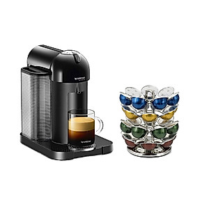 Nifty Vertuoline Coffee Pod Carousel – Nickel Chrome Finish, 28 Pod Capsule Holder, Spins 360-Degrees, Lazy Susan Platform, Home or Office Kitchen Counter Organizer