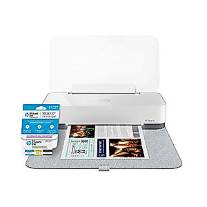 HP Tango X Smart Home Printer with Indigo Linen cover – Designed for your Smartphone with Remote Wireless Printing (3DP64A) with Instant Ink Prepaid Card for 50 100 300 Page per Month Plans (3HZ65AN)