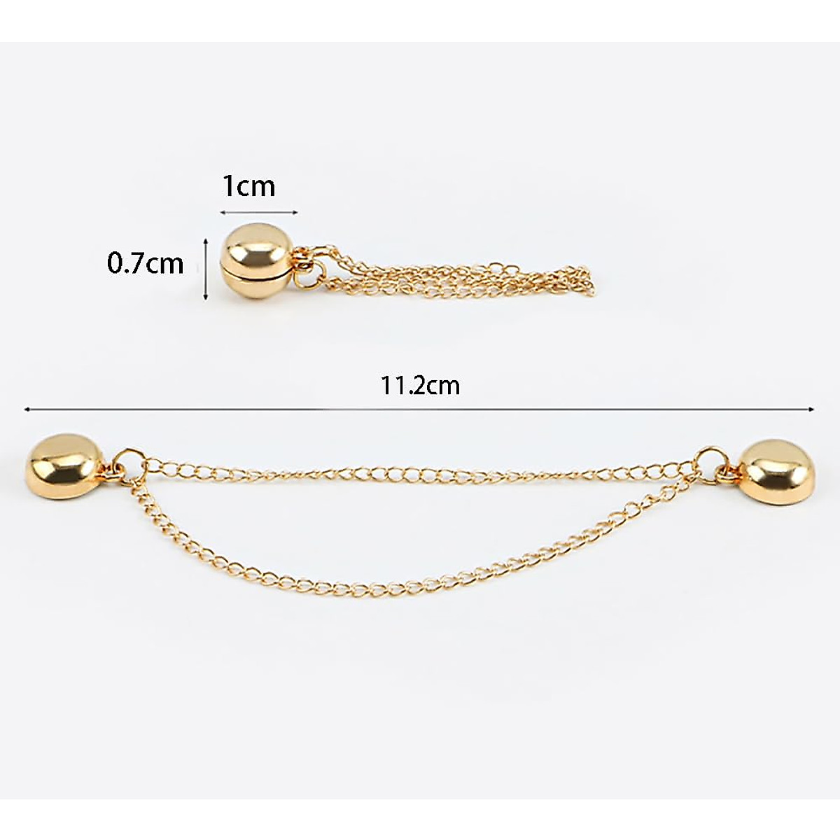 Multi-Function Magnetic Clothing Clips, 4 Packs Strongest Magnetic Strength Buttons Clips, Multi-Purpose Magnetic Pinless Brooch for Women Clothes Hijab Magnets (2Gold 2Silver, GS-4)