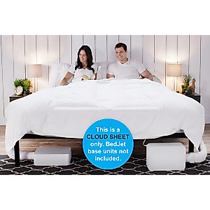 BedJet Cloud Sheet - Dual Zone King (Cooling, Heating & Climate Control just for Your Bed) White
