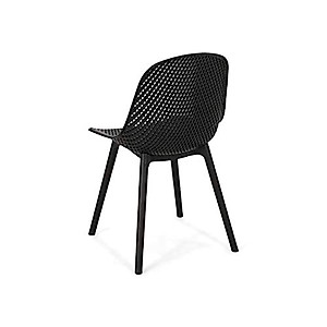 Christopher Knight Home Darleen Outdoor Dining Chair (Set of 2), Black