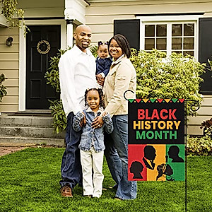 D1resion Black History Month Garden Flag African American Country Celebration Festival Decorations Burlap Front Yard Flags Double Sided Print Vertical House Flag for Home Outdoor Lawn 12.6 X 18.1 In