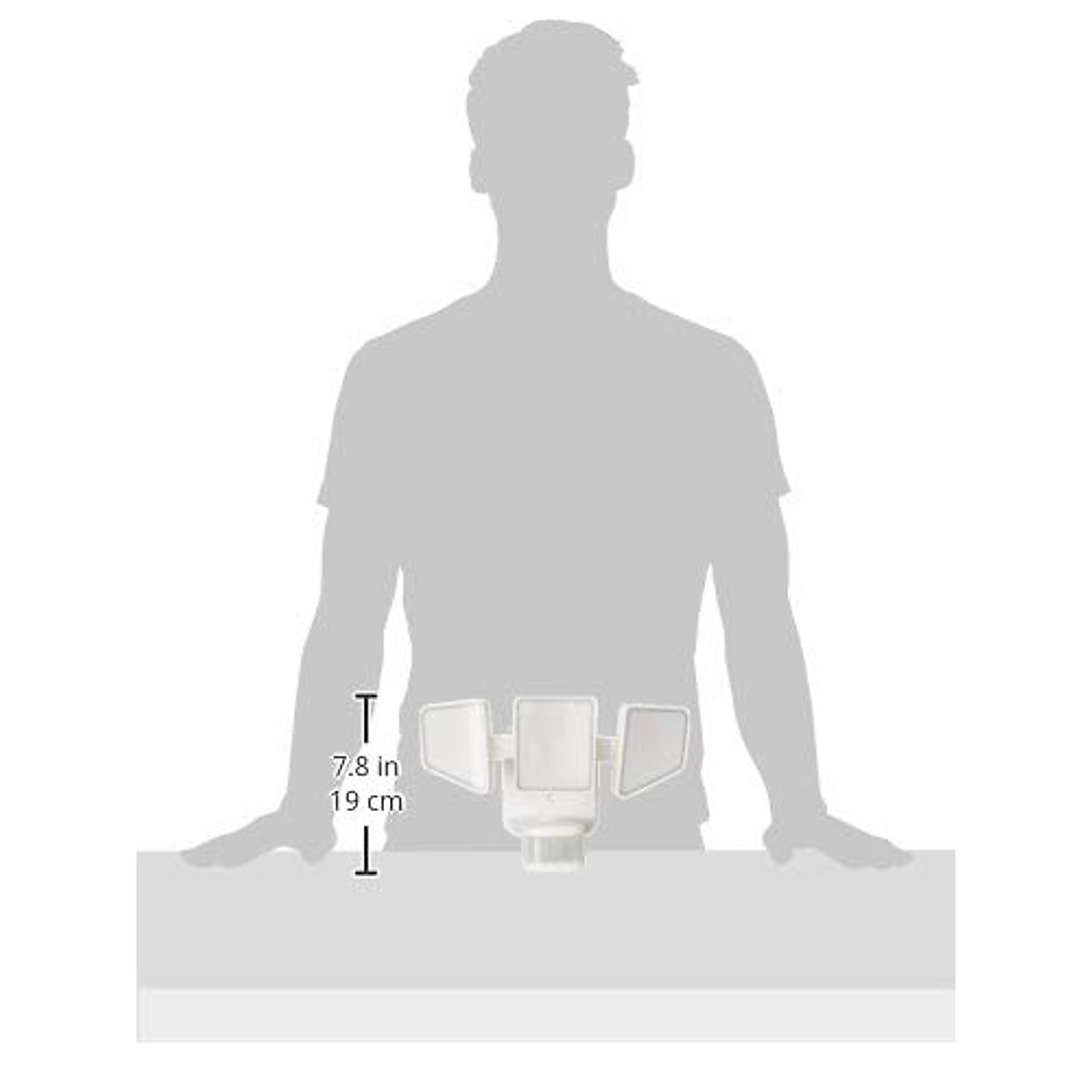 Enbrighten 2-in-1 LED Flood Light Outdoor, Security Light, 3100 Lumens, 3 Adjustable, 2200K-5000K, Motion Sensor Outdoor Light, White, 3 Head, Perfect for Driveway, Patio, Garage, and More, 40939