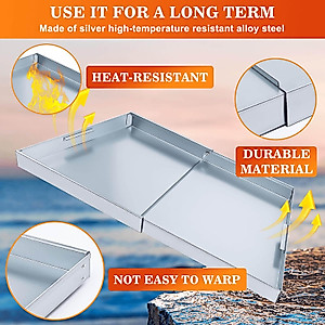 Hisencn Adjustable Fireplace Tray Ash Pan - Mess Free Ash Removal, Fireplace Ash Tray Expands from 22 Inches Up to 31-1/2 Inches, Powder-Coated Steel Fireplace Ash Pan for Ash Collection, Black