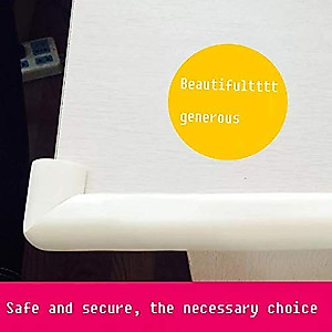 L Shape Extra Thick Furniture Table Edge Protectors Foam Baby Safety Bumper Guard 6.5 Ft. Furniture Edge Bumper Guard. Baby Proofing Edge (Ivory white)