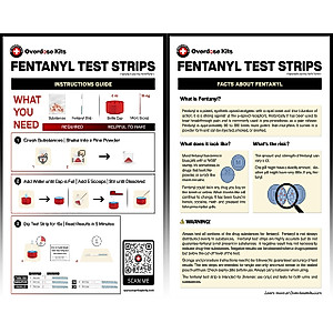 Fentanyl Test Strip Opioid Overdose Prevention Kit | Includes 5 Fentanyl Test Strips for Pills, Powders & Liquids + Naloxone Carry Case + Mixing Container + 10mg Spoon and Instructions (1)