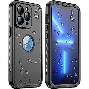 Temdan for iPhone 13 Pro Max Case Waterproof, Full-Body Shockproof Black