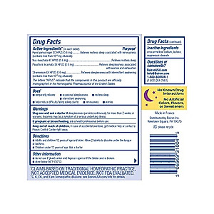 Boiron SleepCalm Sleep Aid for Deep, Relaxing, Restful Nighttime Sleep - Melatonin-Free and Non Habit-Forming - 60 Count