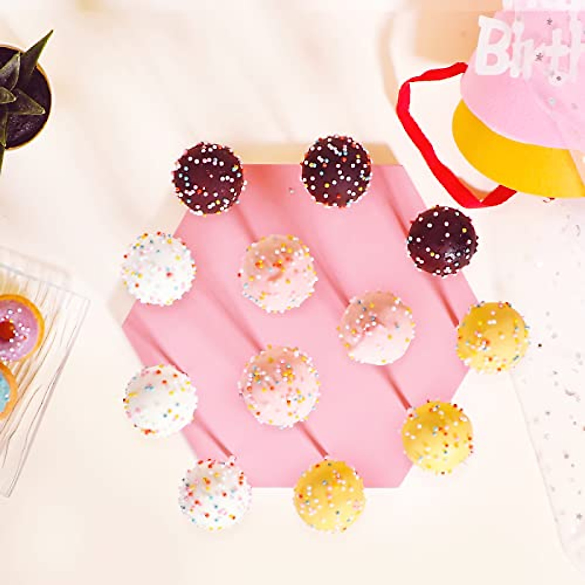 Webake Cake Pop Display Stand, Wood Lollipop Holder 12 Holes Sucker Cake Pop Drying Stand for Weddings Baby Showers Birthday Parties Anniversaries Halloween Candy Decorative