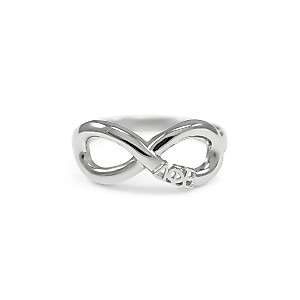 The Collegiate Standard Delta Phi Epsilon Sterling Silver Infinity Ring (06)