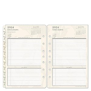 FranklinCovey - Serenity One Page Per Day Ring-Bound Planner (Classic, Jan 2024 - Dec 2024)