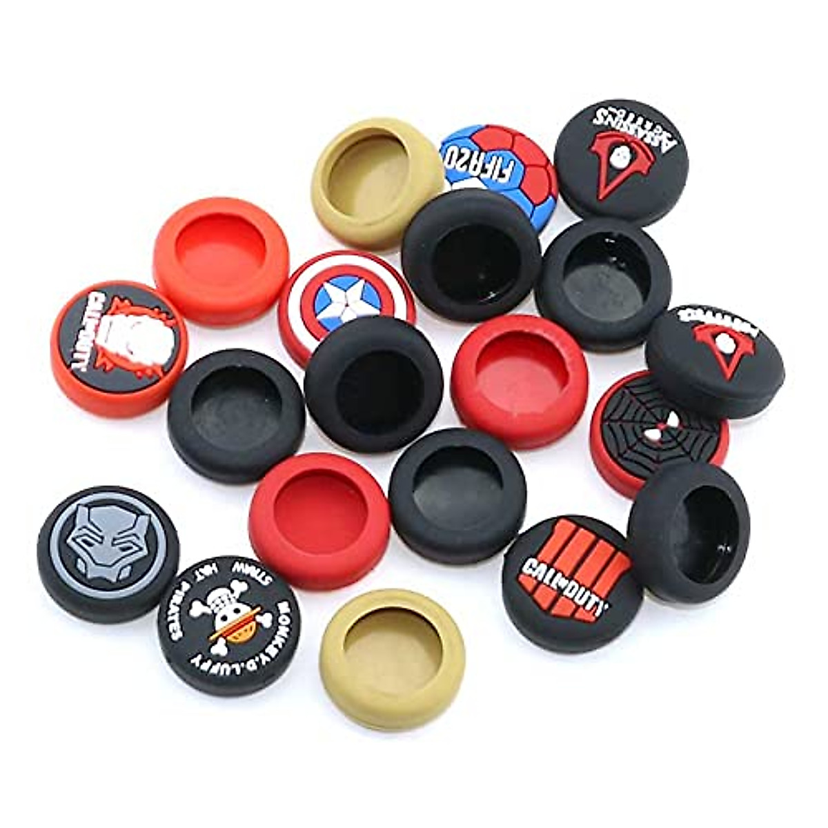 Wogame 2PCS Silicone Analog Thumb Stick Grips Joystick Cover Cap for PS5 PS4 Pro PS3 Controller Thumbstick Cap for Xbox 360 Xbox One Slim X Elite Switch Pro Controller (Spiderman)