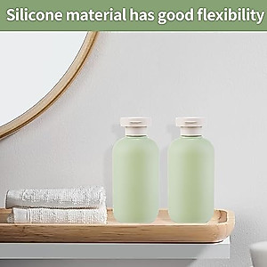 WLLHYF Squeeze Bottles 2 Pack 200 ML Refillable Plastic Travel Containers Empty Bottles with Disc Top Flip Cap Travel Accessories for Shampoo Creams Lotion Conditioner
