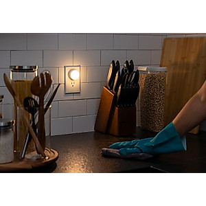 Lights By Night, Mini LED Night Light, Plug-In, Dusk to Dawn Sensor, Warm White, Compact, UL-Certified, Ideal for Bedroom, Bathroom, Nursery, Hallway, Kitchen, 45176, 6 Pack