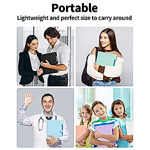 Sooez 4 Pack Expanding Filer Folders, 5 Pocket Accordion Folder, Accordion File Folder with Labels, Portable Folders for Documents, Premium Expandable Folder Organizer, Cute Folders for School Office
