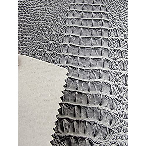 DuroLast™ Hydra Gator 3D Embossed Vinyl Fabric Sold by The Yard 2 Tone 3D Crocodile DIY Upholstery Accessories Apparel (Viper Green)