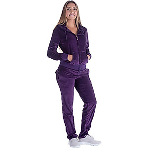 Yasumond Velour Tracksuit Womens 2 Pieces Joggers Outfits Jogging Sweatsuits Set Soft Sports Sweat Suits Pants