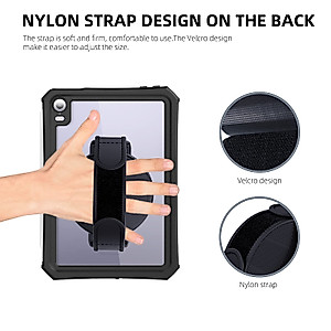 Tablet Stand with Hand Strap - Universal Tablet Hand Strap Holder & Loop Fastening Handle Grip with Velcro Adjustable Length for iPad Pro 9-11 Inch iPad Mini 6/7 Samsung Tablets