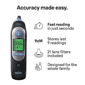 Braun Thermoscan 7 IRT6520 Thermometer (European Version),Clear