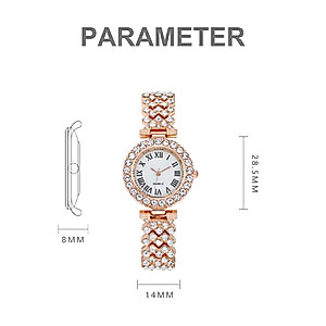 Weicam Elegant Women Crystal Bangle Analog Quartz Wristwatch (Gold)