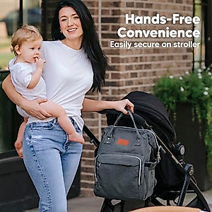 KeaBabies Baby Diaper Bag Backpack - Baby Bag for Boys,Girls, Waterproof Multi Function Baby Backpack, Large Diaper Bags for Baby Girl, Baby Boy, Travel Diaper Bag with Changing Pad (Mystic Gray)