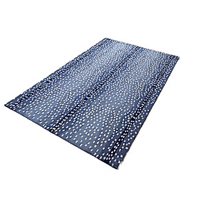 Wallard Antelope Cheetah Blue,Natural,Gray,Mink Animal Contemporary HandTuffted 100% Woolen Area Rugs and Carpets (Blue, 10 x 8 FT)