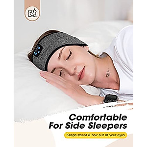 Perytong Sleep Headphones, Cozy Bluetooth Headphone Headband,Noise Cancelling Headphones for Sleeping, Headphone Band Built in Speakers Perfect for Side Sleepers,Workout,Running,Yoga,Travel,Insomnia