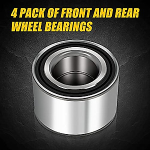 RANSOTO 3514699 Wheel Bearing Front and Rear Compatible with Polaris RZR PRO XP 900 1000 4 S XP Turbo General Sportsman Replaces 3514822 3515090 3514627 3514924 4 Packs