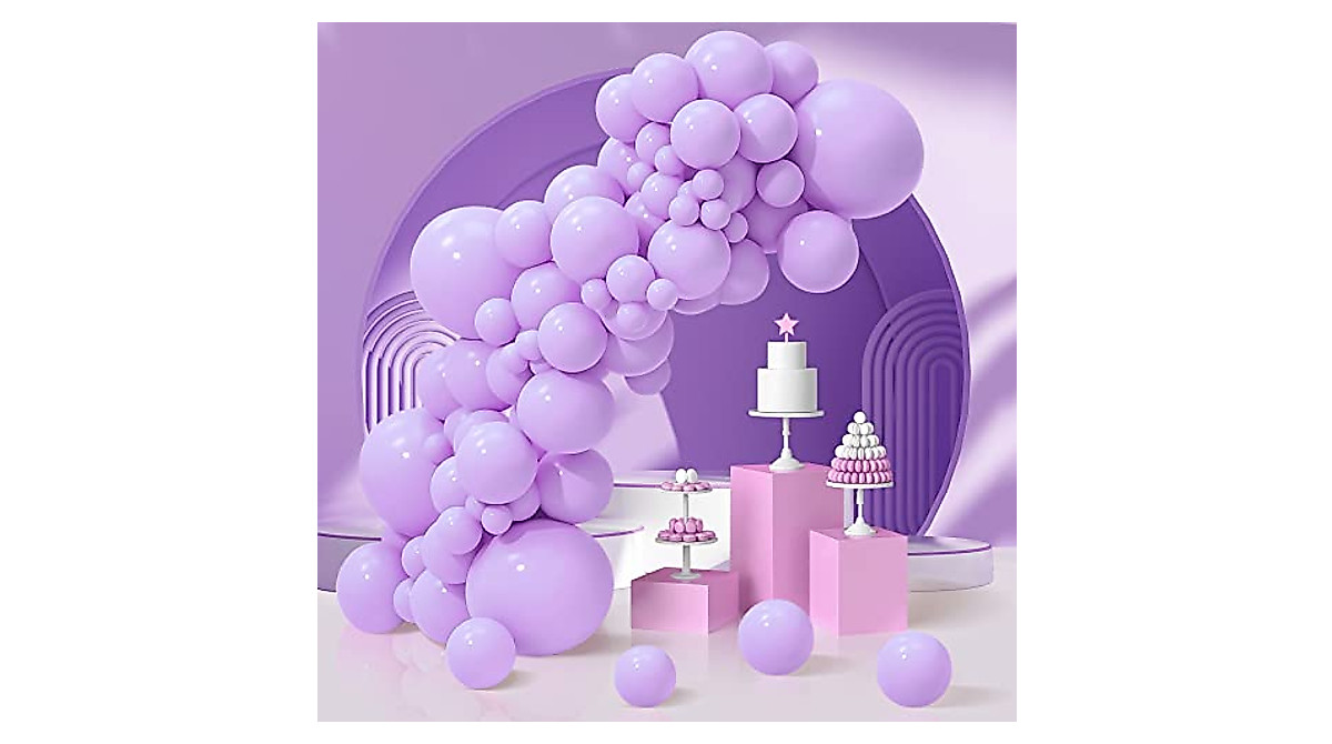 Pastel Purple Balloons - 80PCS Latex Balloon Set for Party Decor