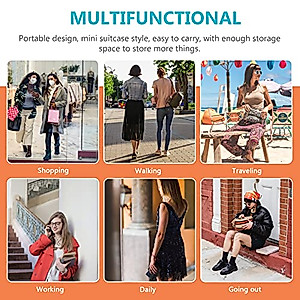 OUNONA Paperboard Suitcases Mini Suitcase Floral Painting Decorative Gift Boxes with Hinged Lids and Handles for Birthday Wedding Christmas Party Favor Toys Photos Props